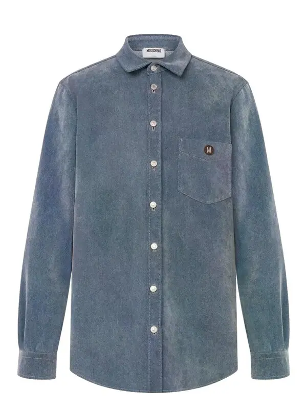 Moschino Brushed Button-up Shirt - Blue