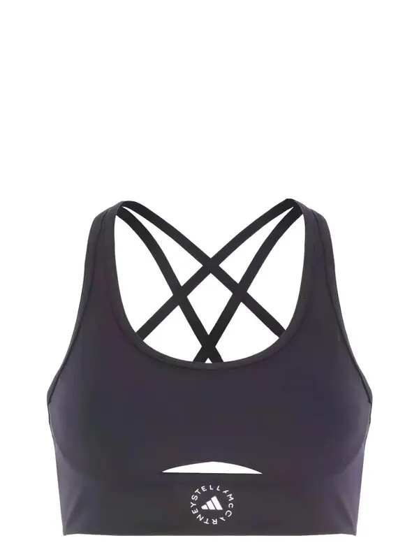 Adidas By Stella McCartney Cross-back Sports Bra - Black