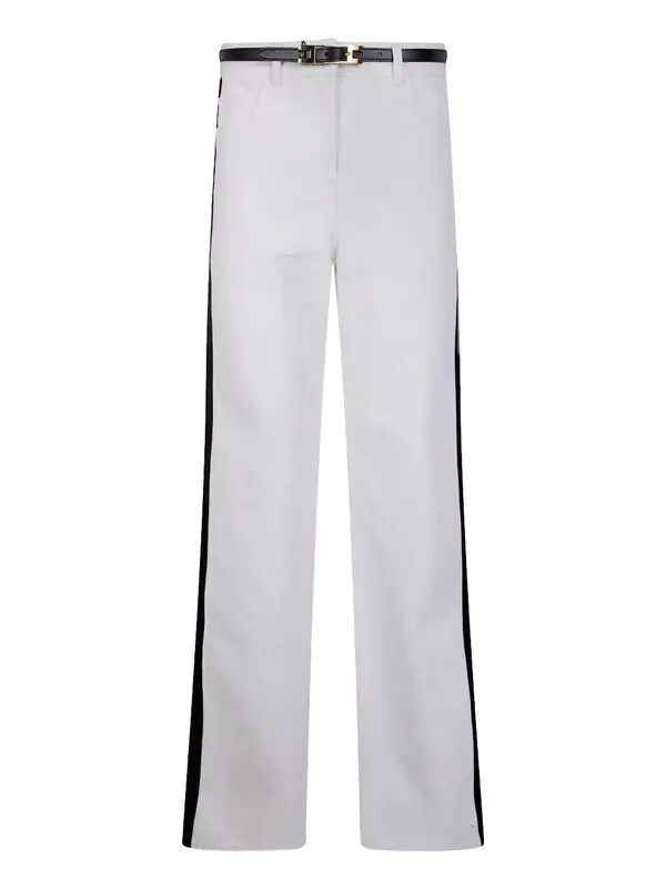 Elisabetta Franchi Side-stripe Jeans - White