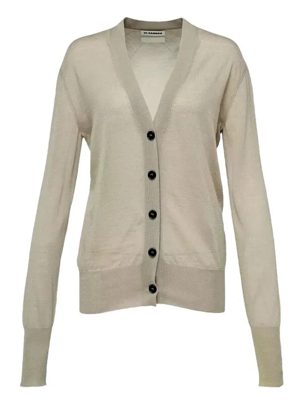 JIL SANDER Button-front Cardigan - Neutrals