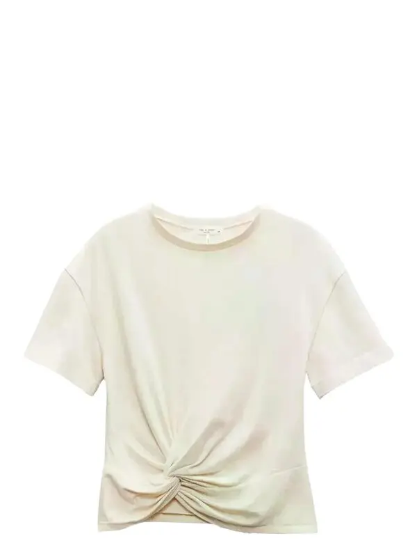 Rag & Bone Twist-front T-shirt - Neutrals
