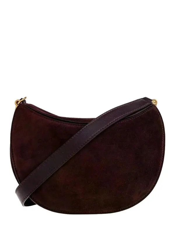 WANDLER Kate Suede Shoulder Bag - Brown