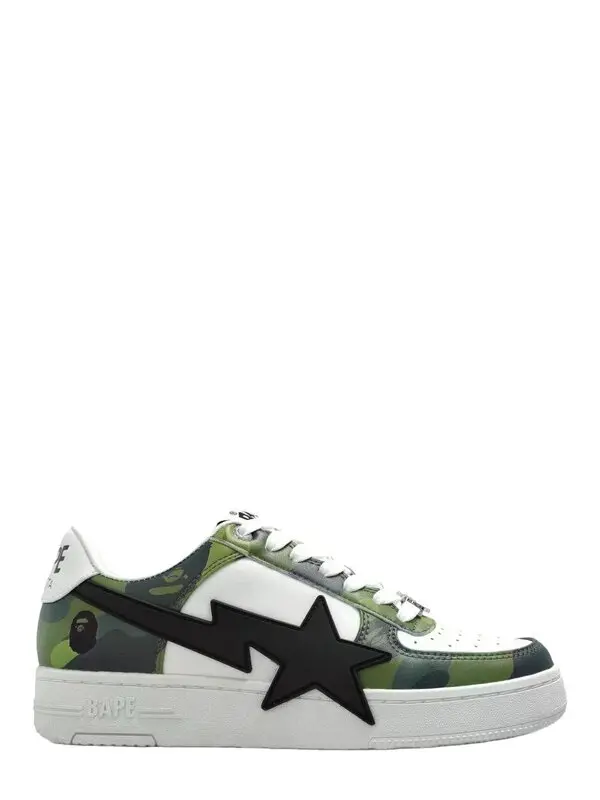 A BATHING APE Star-appliqué Camouflage-pattern Sneakers - White