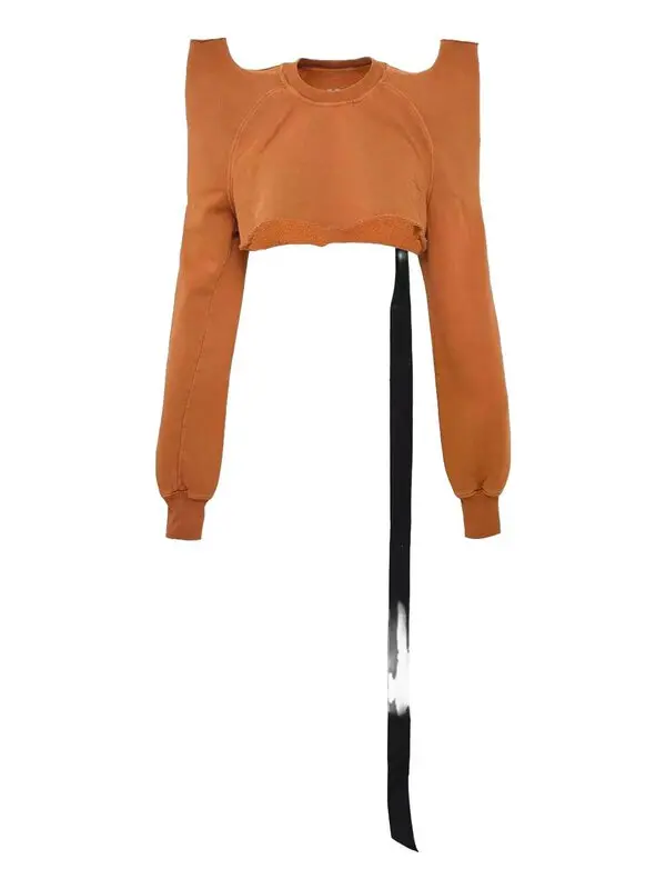 Rick Owens Extended-shoulder Cropped Top - Orange