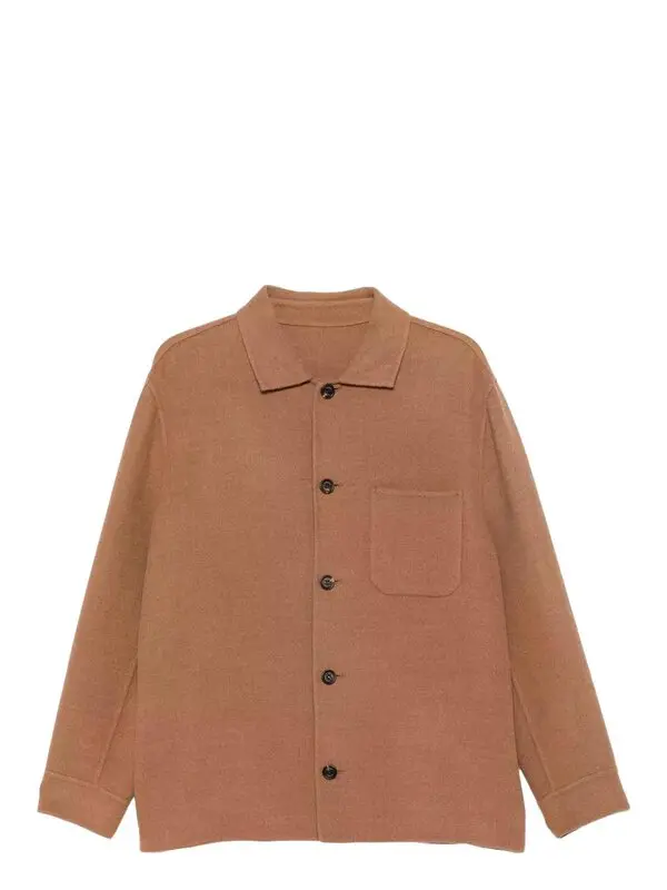 Eleventy Button-fastening Patch-pocket Jacket - Brown