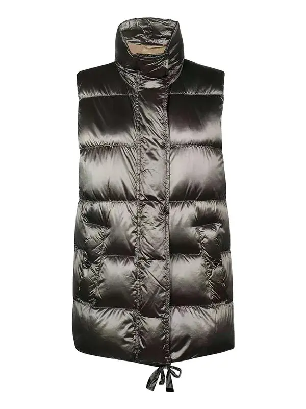 Max Mara High-neck Quilted Gilet - Grey