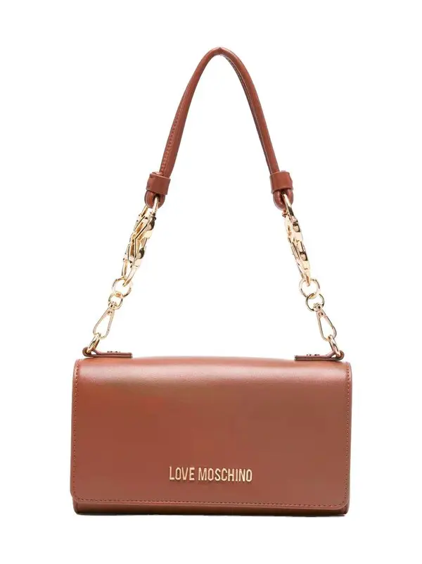 Moschino Chain-link Shoulder Bag - Brown