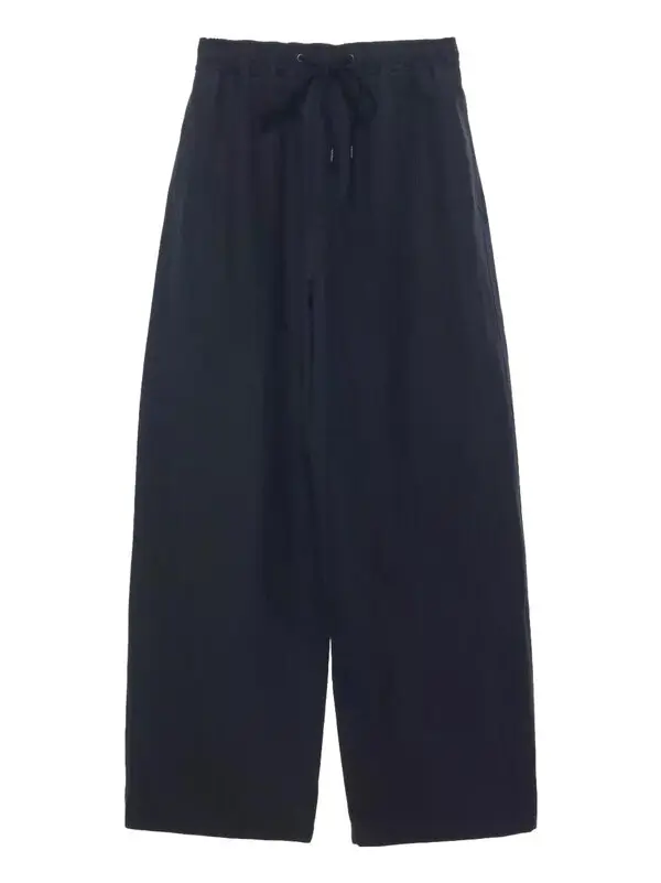 Studio Nicholson Drawstring Linen-blend Trousers - Blue