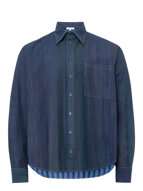 JW Anderson Striped Cotton Shirt - Blue