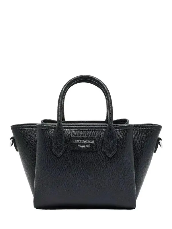 Emporio Armani Tote Bag With Top Handles - Black