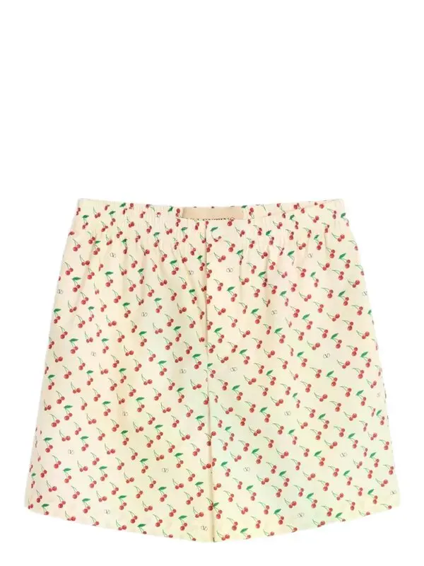 Valentino Garavani Floral Print Shorts - Neutrals