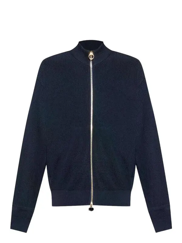 Paul & Shark Ribbed Zip-up Cardigan - Blue