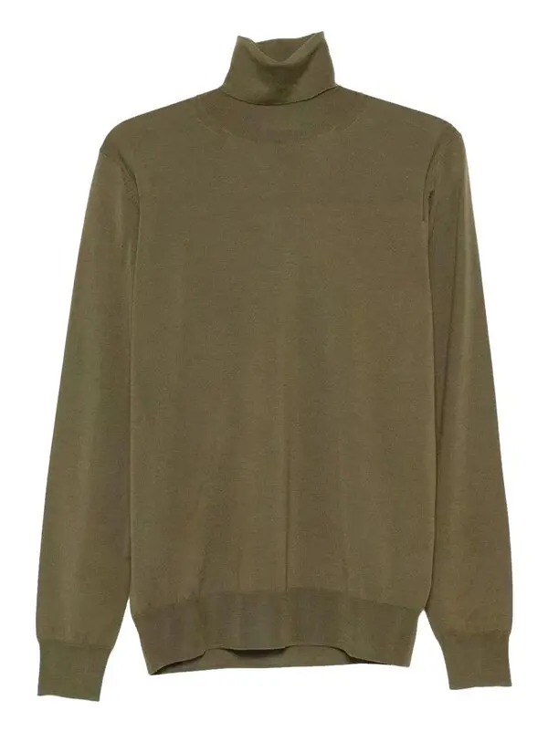 PAOLO PECORA Turtleneck Wool Sweater - Green