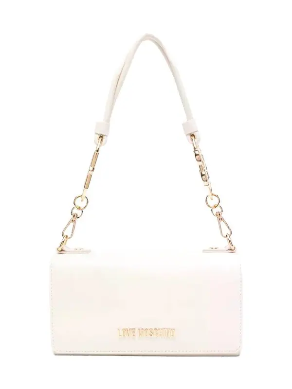 Moschino Logo-lettering Shoulder Bag - Neutrals