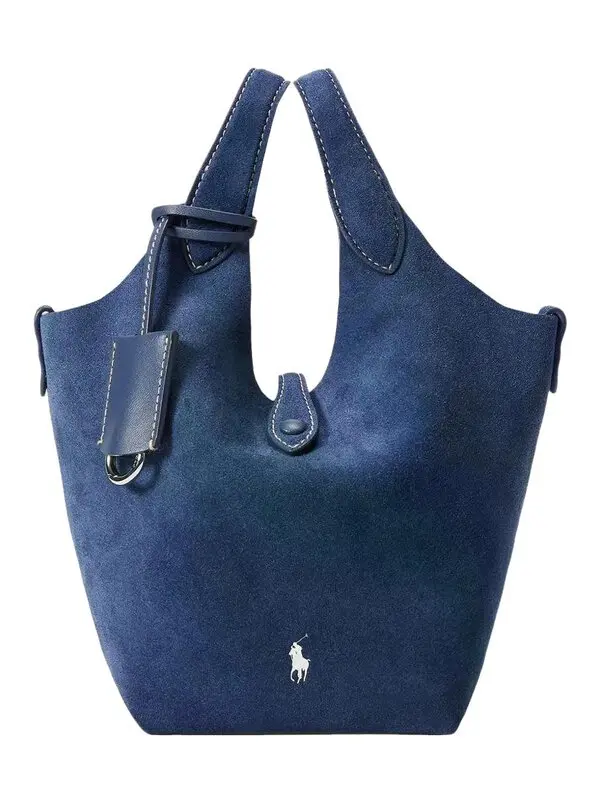 Polo Ralph Lauren Suede Leather Tote - Blue