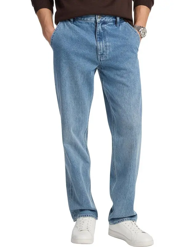 Michael Kors Finn Straight-leg Stretch Denim Jeans - Blue