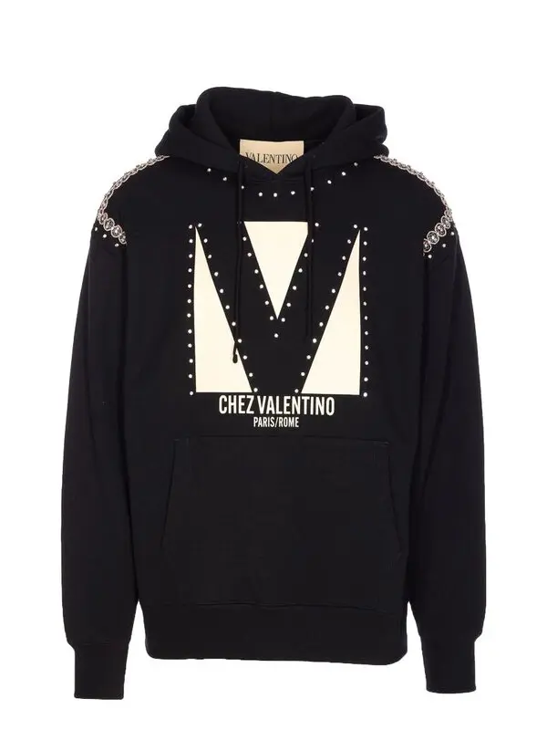 Valentino Garavani Printed Hoodie - Black