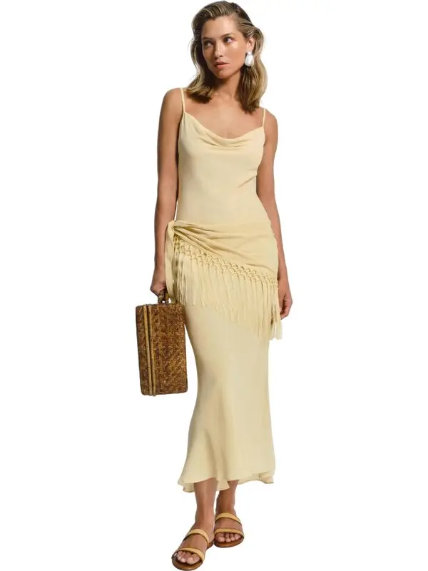 REFORMATION Izelle Sleeveless Midi Dress - Blonde