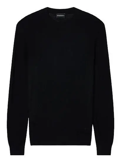 Emporio Armani Virgin Wool Sweater - Black