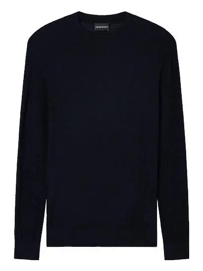 Emporio Armani Virgin Wool Sweater - Navy