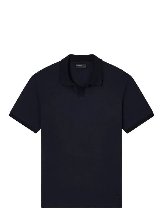 Emporio Armani Cotton Polo Shirt - Navy