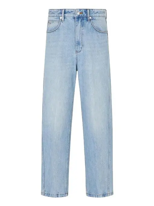 Emporio Armani J80 Baggy Twist-fit Stone-washed Denim Jeans - Blue