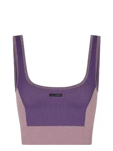 EA7 Dynamic Athlete Seamless Sports Bra In Vigor7 Technical Fabric - Purple