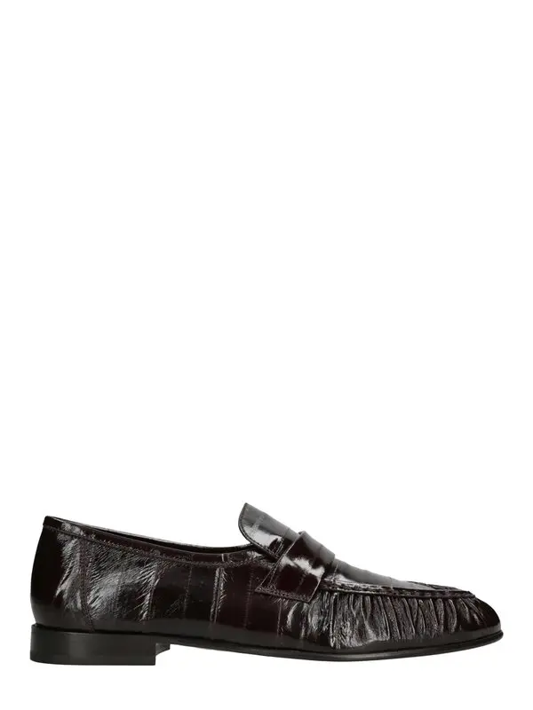 THE ROW Soft Eel Loafers - Brown