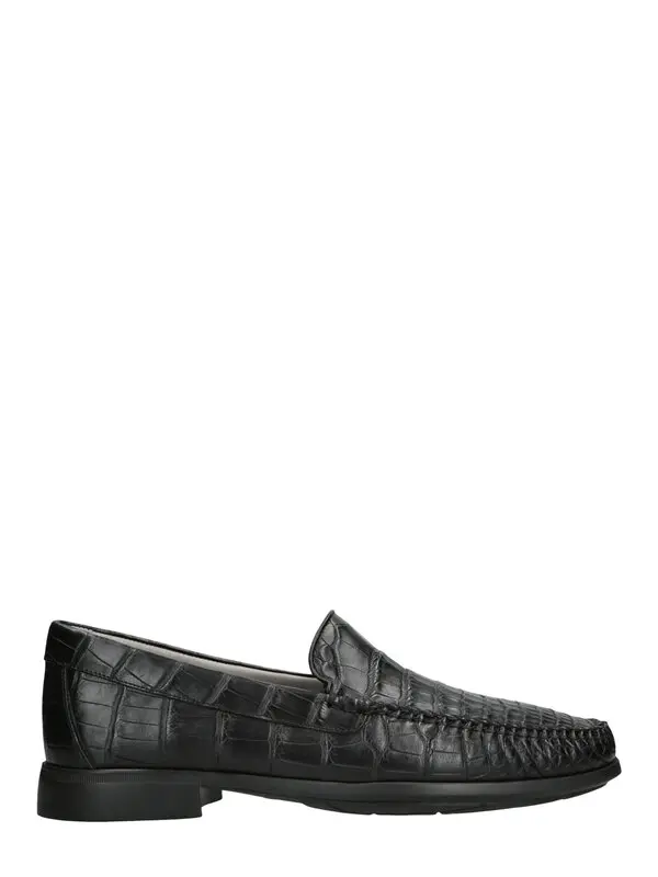 BROTINI Alligator Leather Loafers - Black