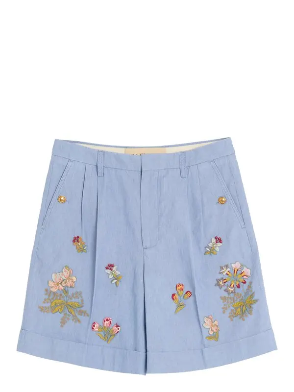 Valentino Garavani Denim Tailored Shorts - Blue