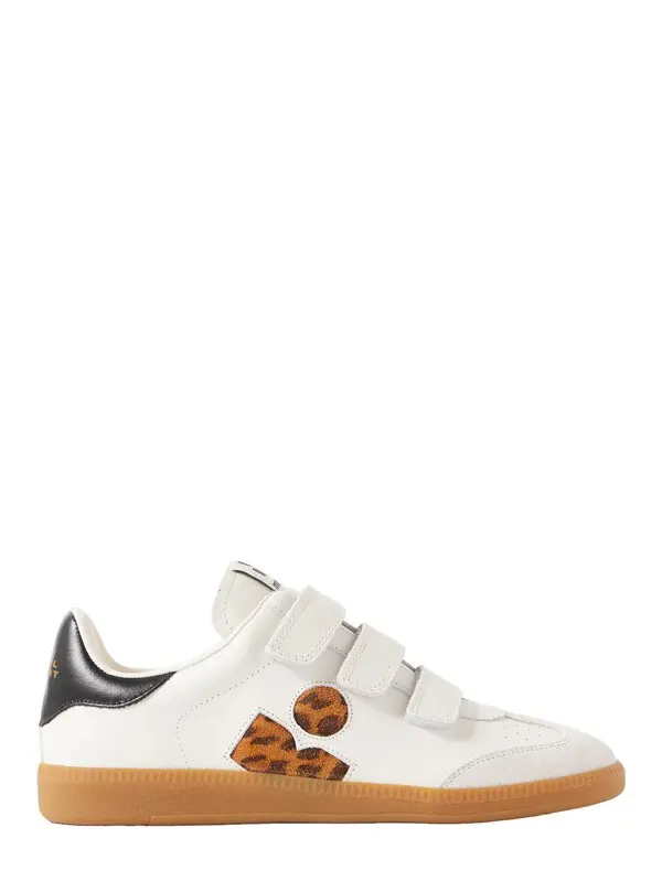 Isabel Marant Beth Leather Sneakers - Ecru