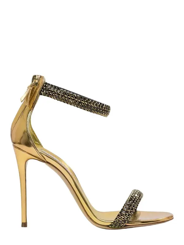Casadei 100mm Crystal-embellished Stiletto Sandals - Yellow