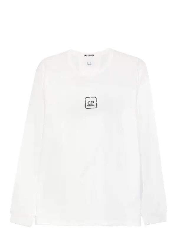 C.P. COMPANY Logo-print Long-sleeve T-shirt - White