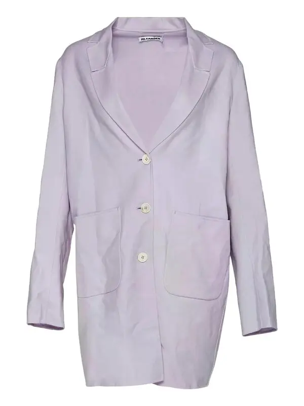 JIL SANDER Three-button Patch-pocket Coat - Purple