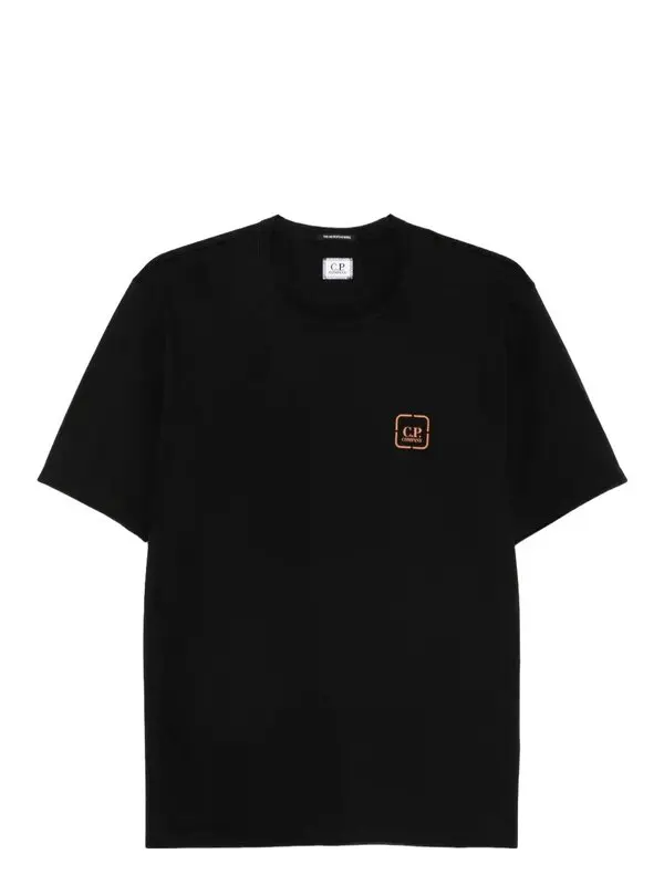 C.P. COMPANY Square-logo Cotton T-shirt - Black