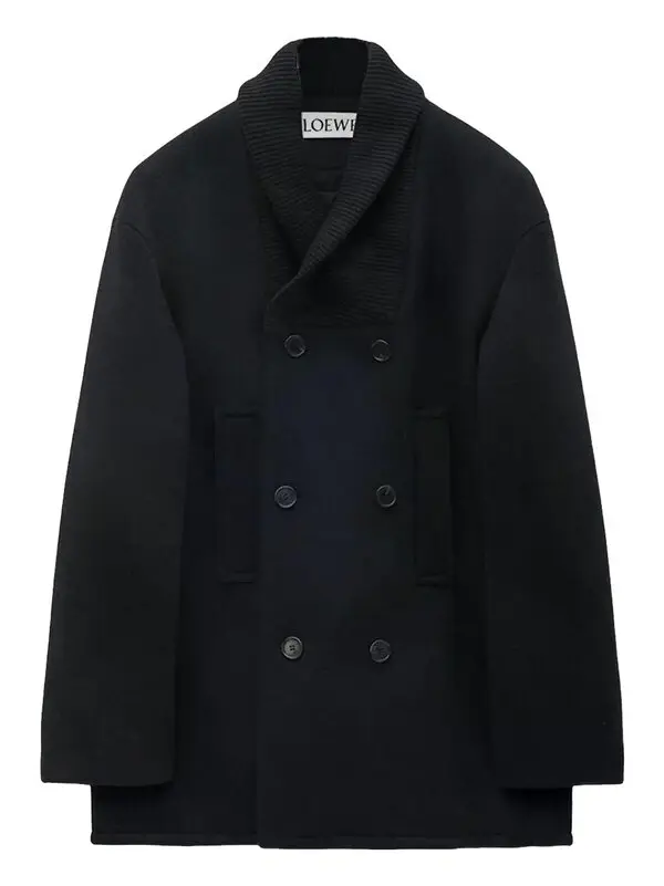 Loewe Double-breasted Coat - Black