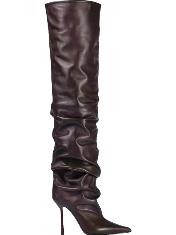 LE SILLA 100mm Bella Stiletto Thigh-high Boots - Red