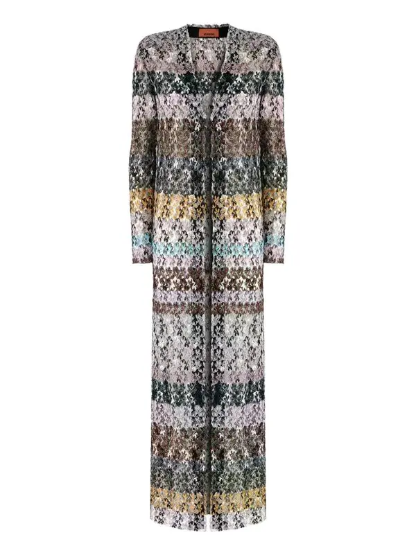 Missoni Knitted Long Cardigan - Brown