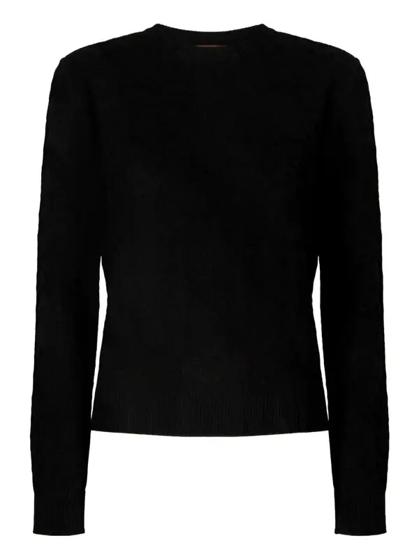 Missoni Round-neck Long-sleeve Sweater - Black