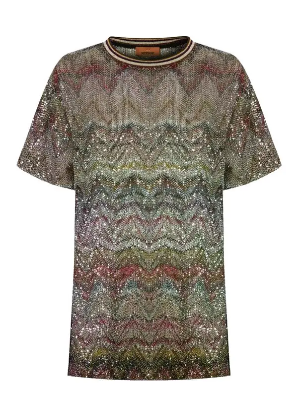 Missoni Multicolour Crew Neck Knit Top - Neutrals