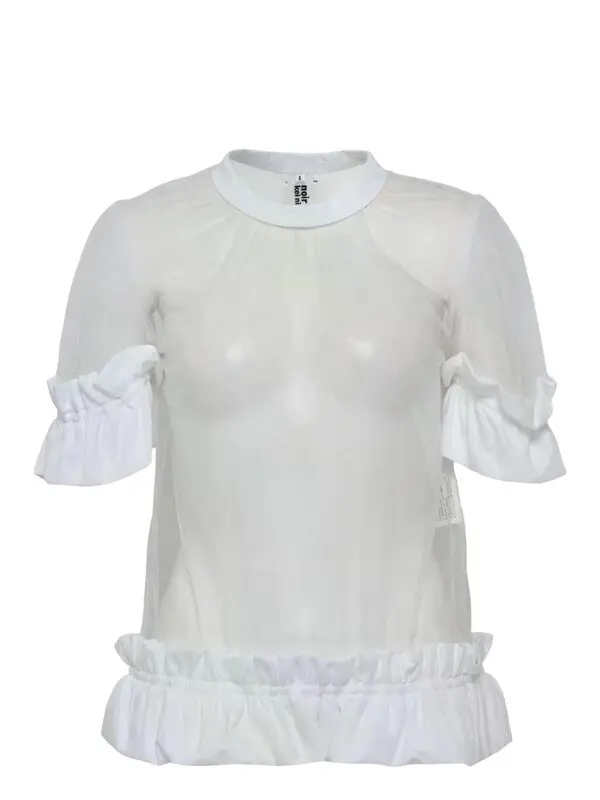 Noir Kei Ninomiya Ruffled Top - White