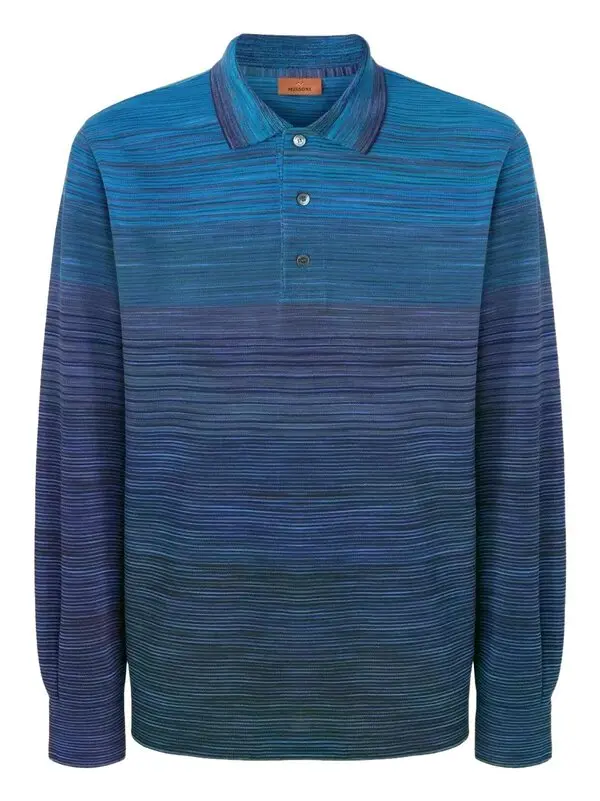 Missoni Ombre-effect Polo Shirt - Blue