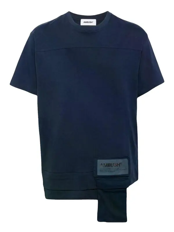 AMBUSH Logo-patch Cotton T-shirt - Blue