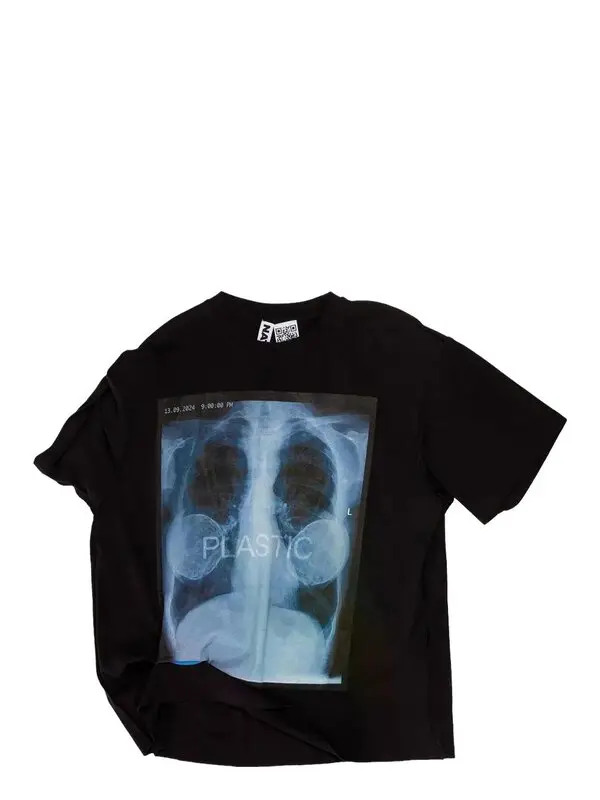 Natasha Zinko One-sleeve X-ray T-shirt - Black
