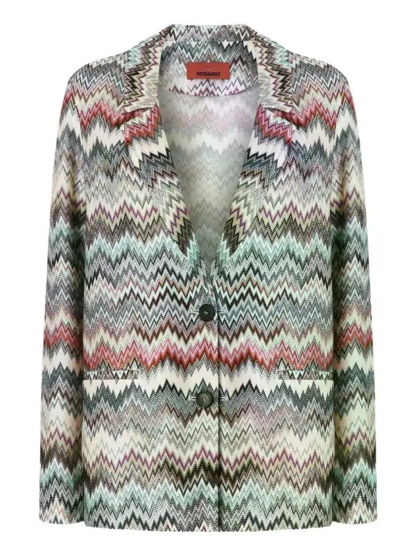 Missoni Chevron-pattern Blazer - White