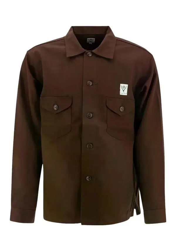 SOUTH2 WEST8 Button-down Chest-pocket Shirt Jacket - Brown