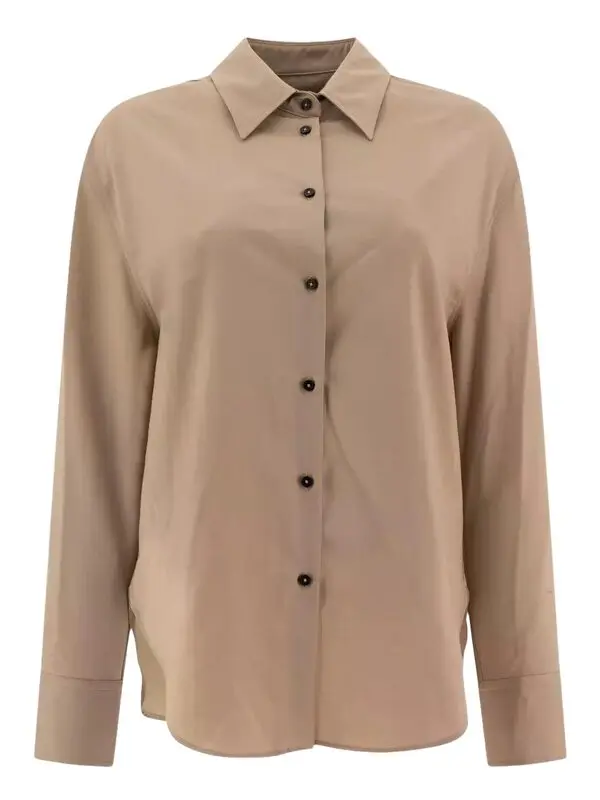 LOULOU Eliana Classic-collar Buttoned Shirt - Neutrals