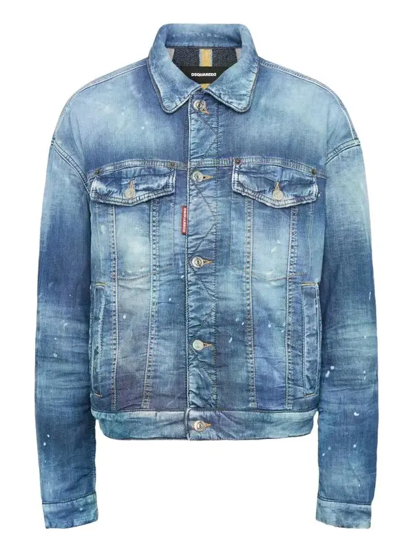 Dsquared2 Washed Denim Trucker Jacket - Blue