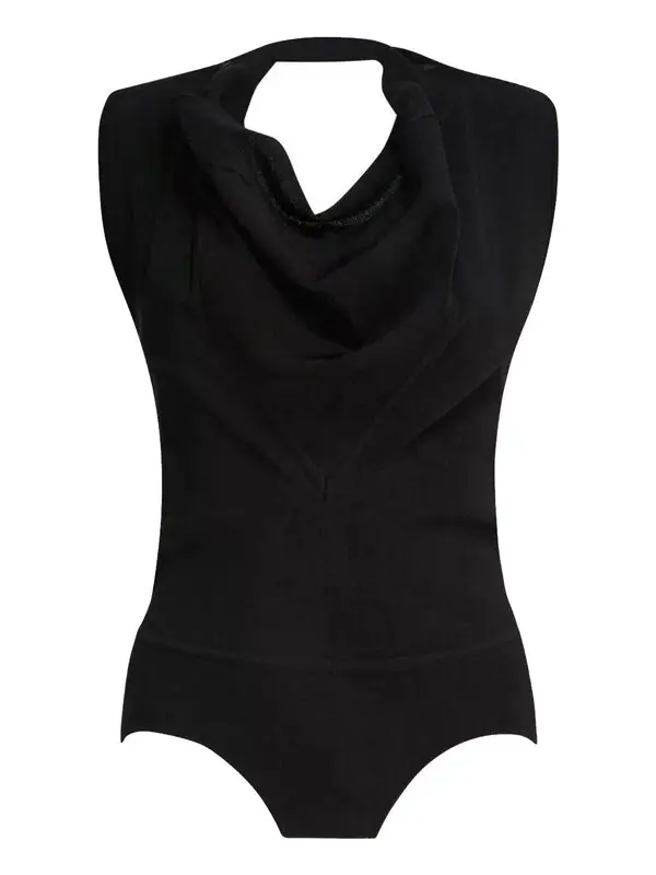 Max Mara Cowl-neck Bodysuit - Black