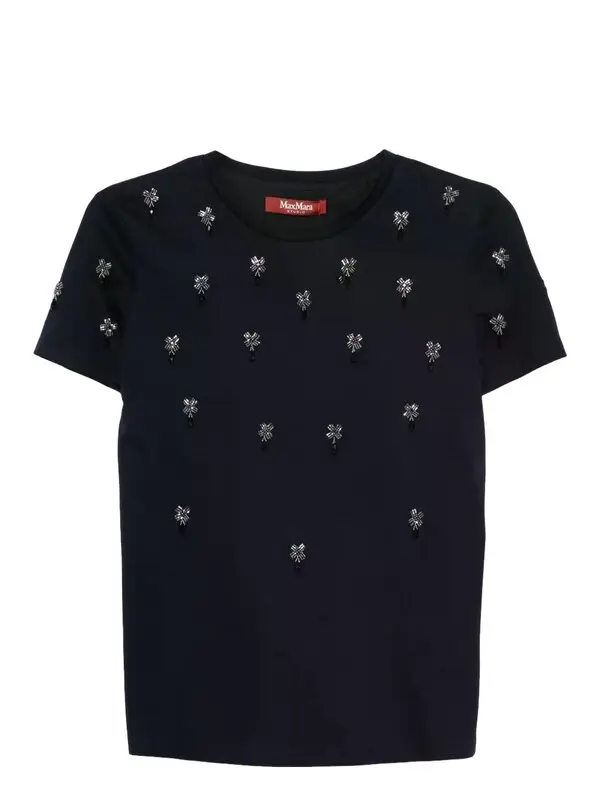 Max Mara Embellished Short-sleeve T-shirt - Blue
